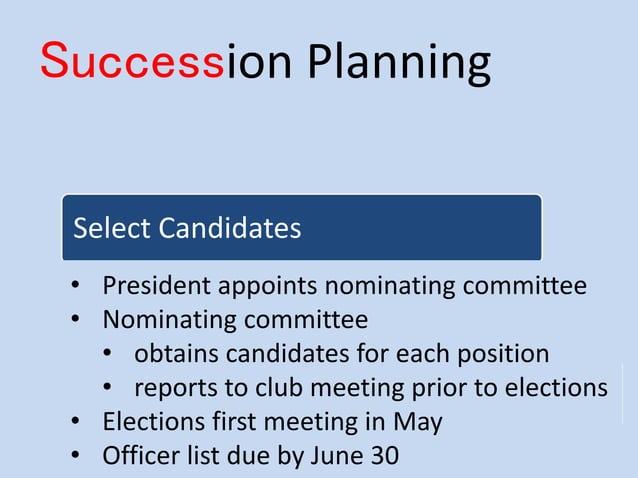 Club Succession Planning for Toastmaster Clubs | PPTX