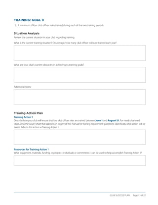Club Success Plan Template for any toast | PDF