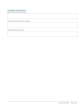 Club Success Plan Template for any toast | PDF