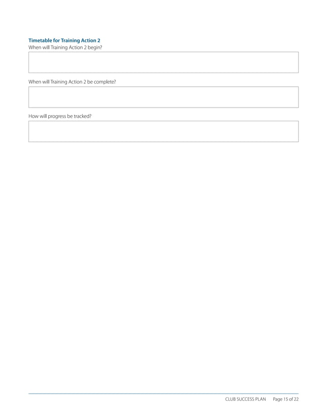 Club Success Plan Template for any toast | PDF