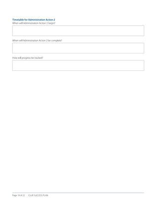 Club Success Plan Template for any toast | PDF
