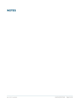 Club Success Plan Template for any toast | PDF