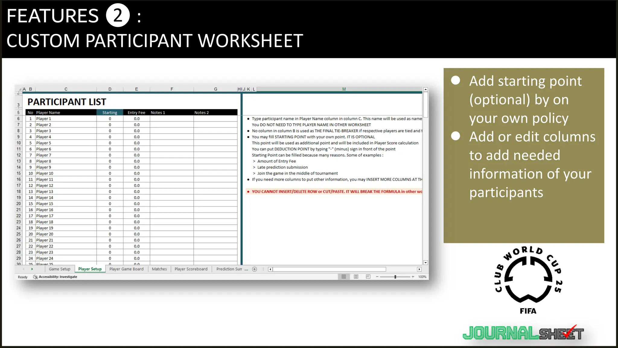 Club World Cup 2025 Prediction Game | Office Pool Spreadsheet | PDF