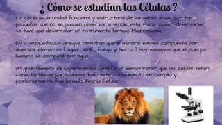 Célula y nutrición del ser humano , | PPTX