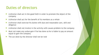 Company Law -Company Management-director | PPTX