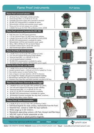 Unitech Instruments, Vadodara, Process Indicator Controller | PDF