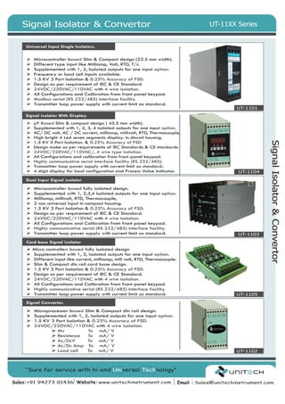 Unitech Instruments, Vadodara, Process Indicator Controller | PDF