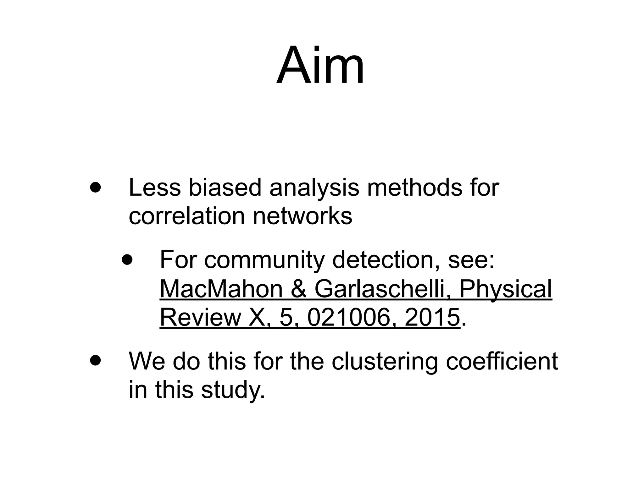 Clustering Coefficients For Correlation Networks Ppt