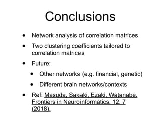 Clustering coefficients for correlation networks | PDF