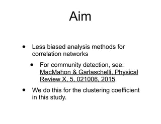 Clustering coefficients for correlation networks | PDF