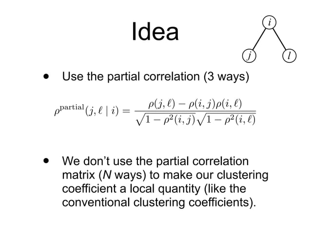 Clustering Coefficients For Correlation Networks Ppt