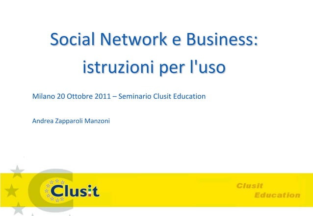 Clusit Edu Social Business Security | PPT