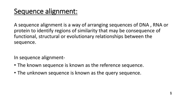 clustal omega.pptx | Genetics | Science