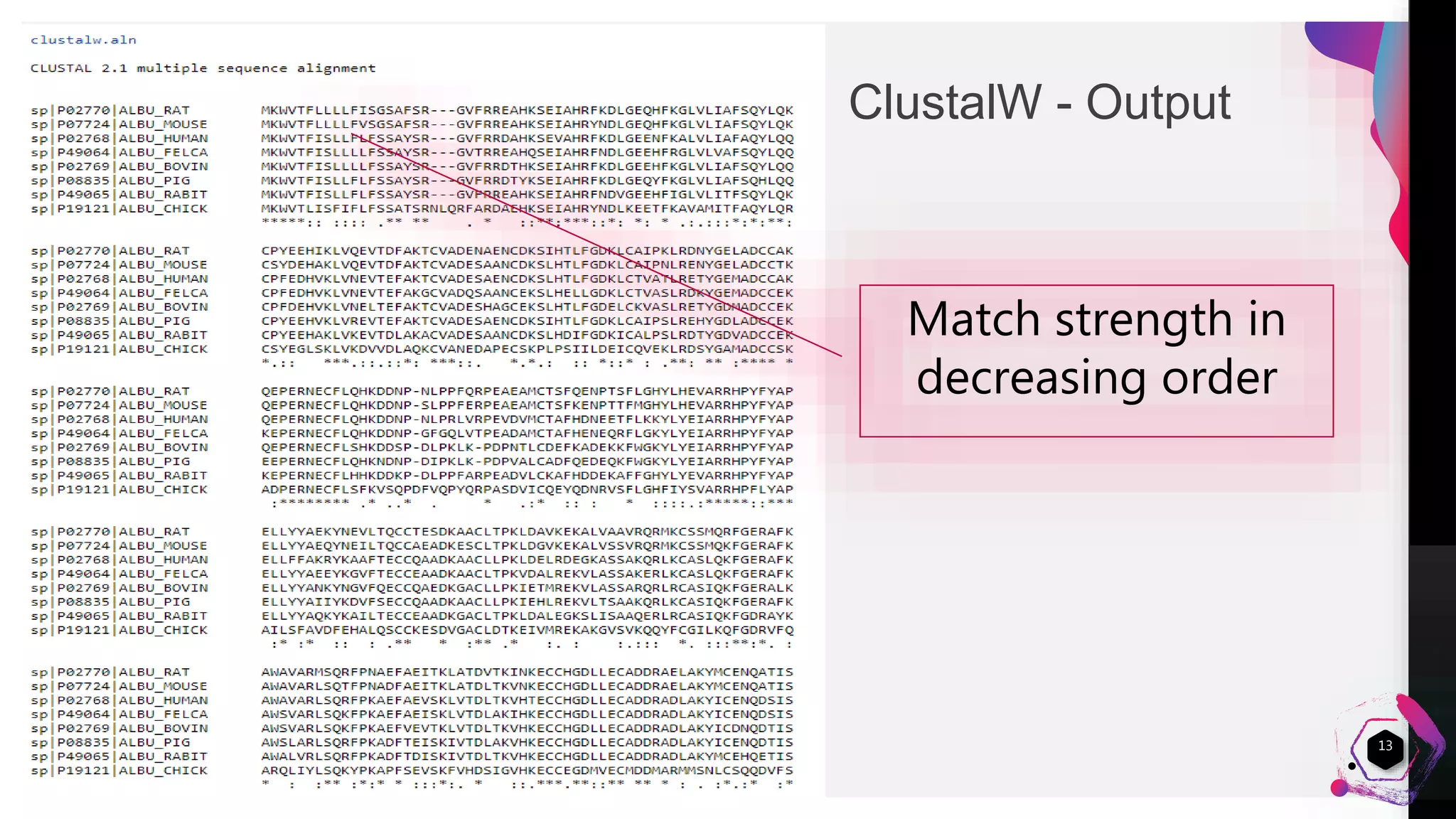 Clustal W - Multiple Sequence alignment | PPTX Clustal W - Multiple Sequence alignment | PPTX