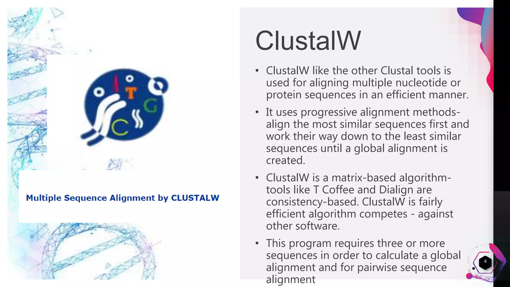 Clustal W Multiple Sequence Alignment Ppt 