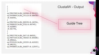 Clustal W - Multiple Sequence alignment | PPTX