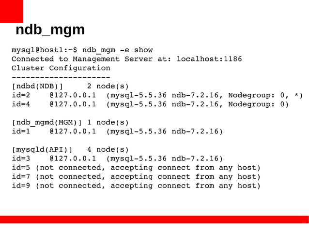 MySQL User Camp: MySQL Cluster | PDF