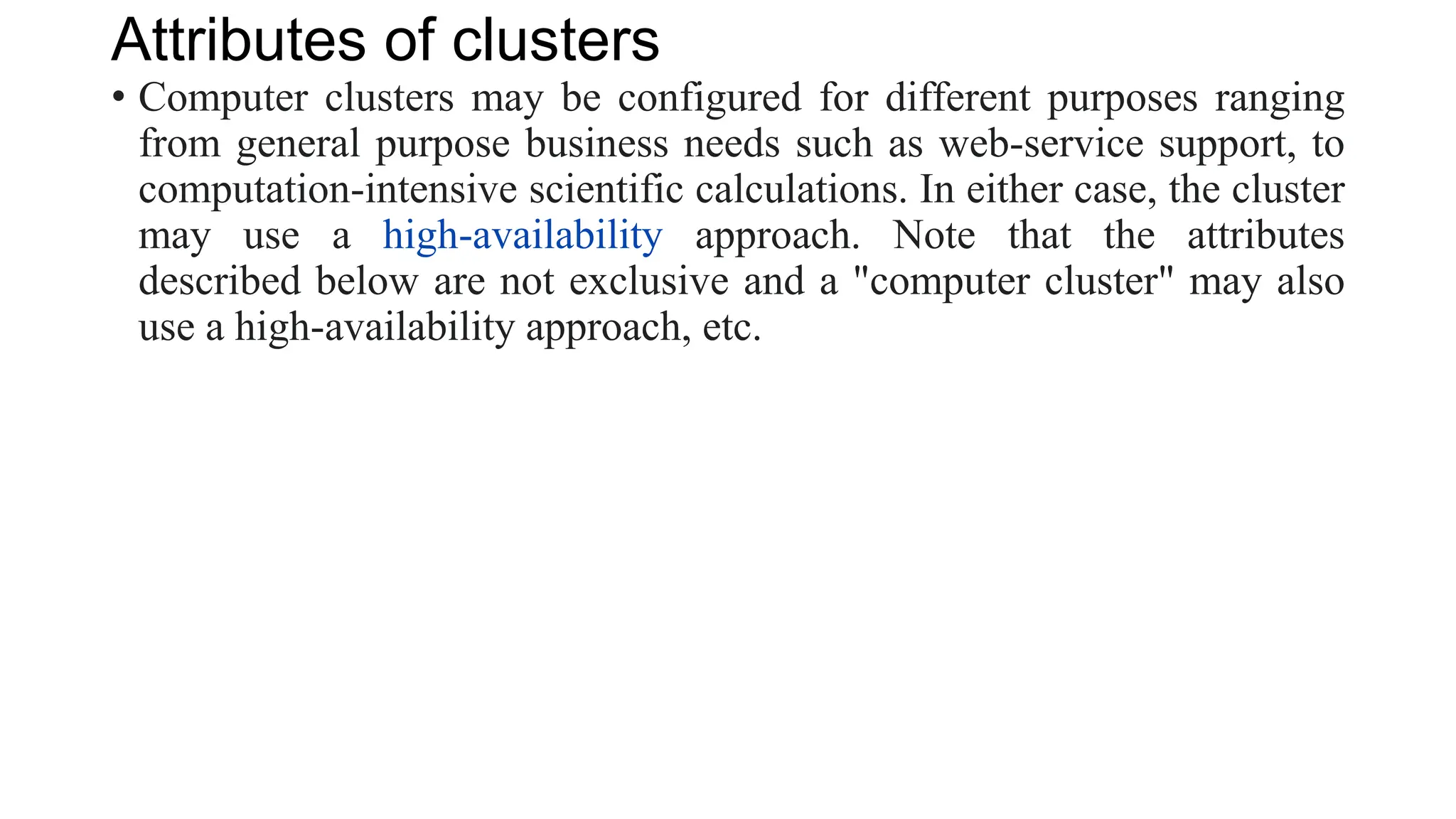 Cluster Technique used in Advanced Computer Architecture.pptx