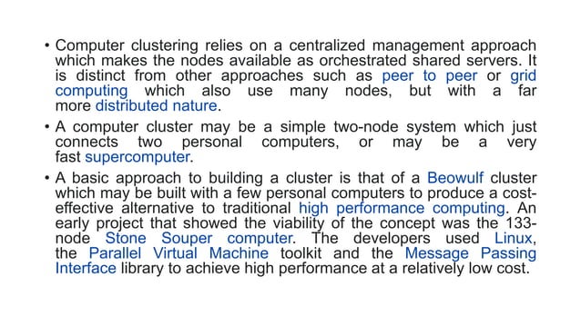 Cluster Technique used in Advanced Computer Architecture.pptx