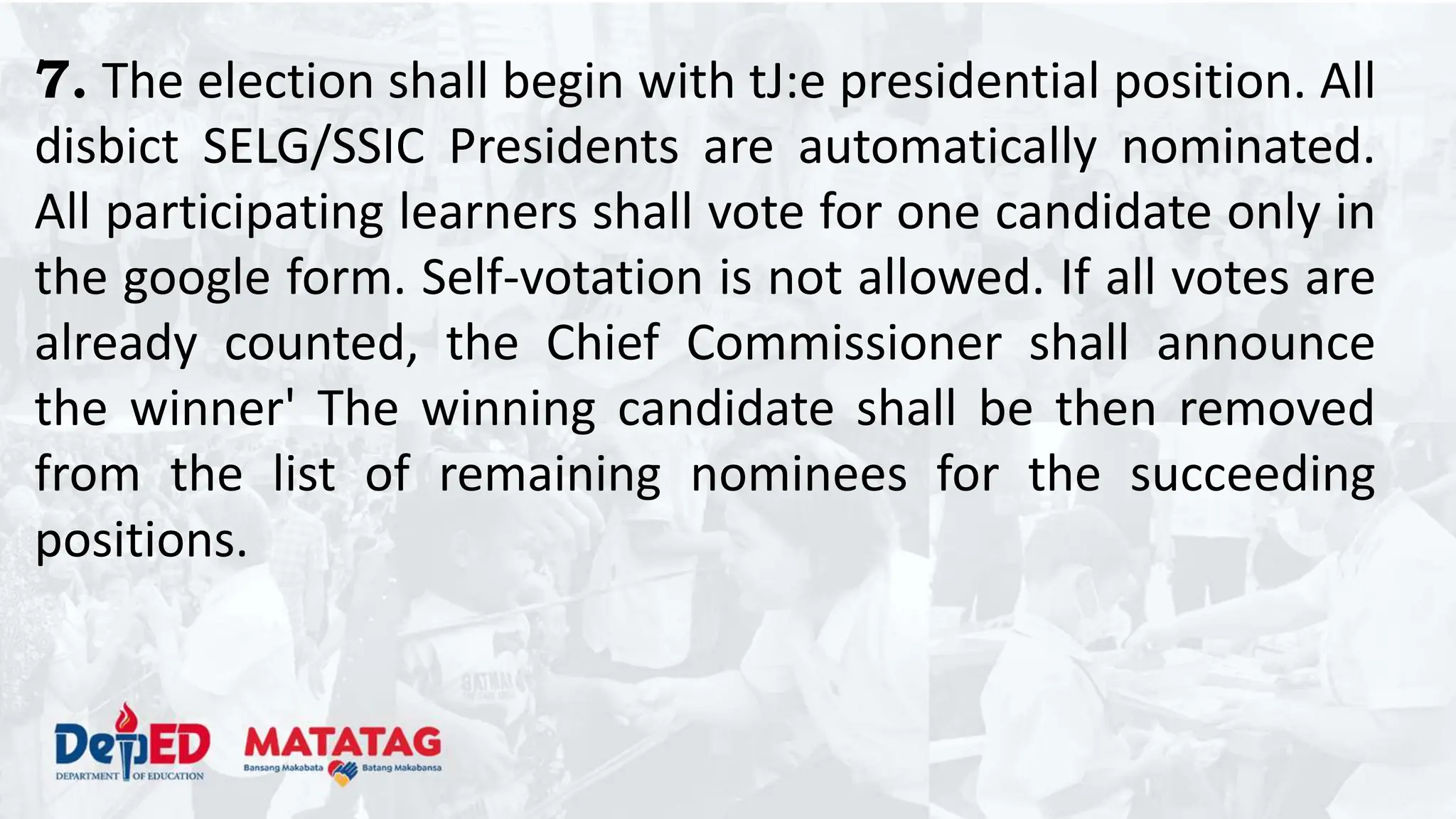 cluster SSLG election 2024 in division of | PPTX