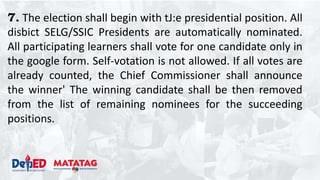 cluster SSLG election 2024 in division of | PPTX