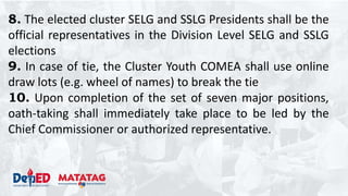 cluster SSLG election 2024 in division of | PPTX