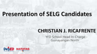 cluster SSLG election 2024 in division of | PPTX