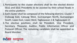 cluster SSLG election 2024 in division of | PPTX