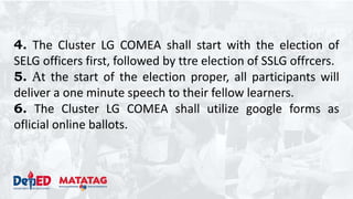 cluster SSLG election 2024 in division of | PPTX