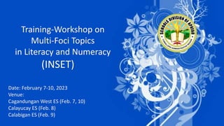 Cluster-Based INSET of Marag 3C Cluster Schools .pptx