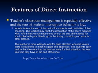 Cluster 12, Teacher directed instruction.ppt