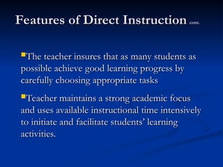 Cluster 12, Teacher directed instruction.ppt