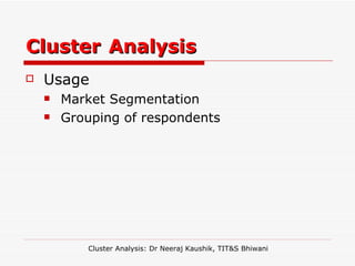 Cluster Analysis | PPT