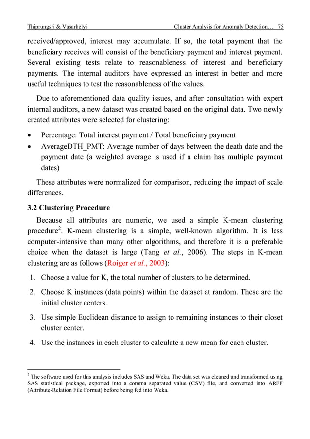 Cluster analysis | PDF | Databases | Computer Software and Applications