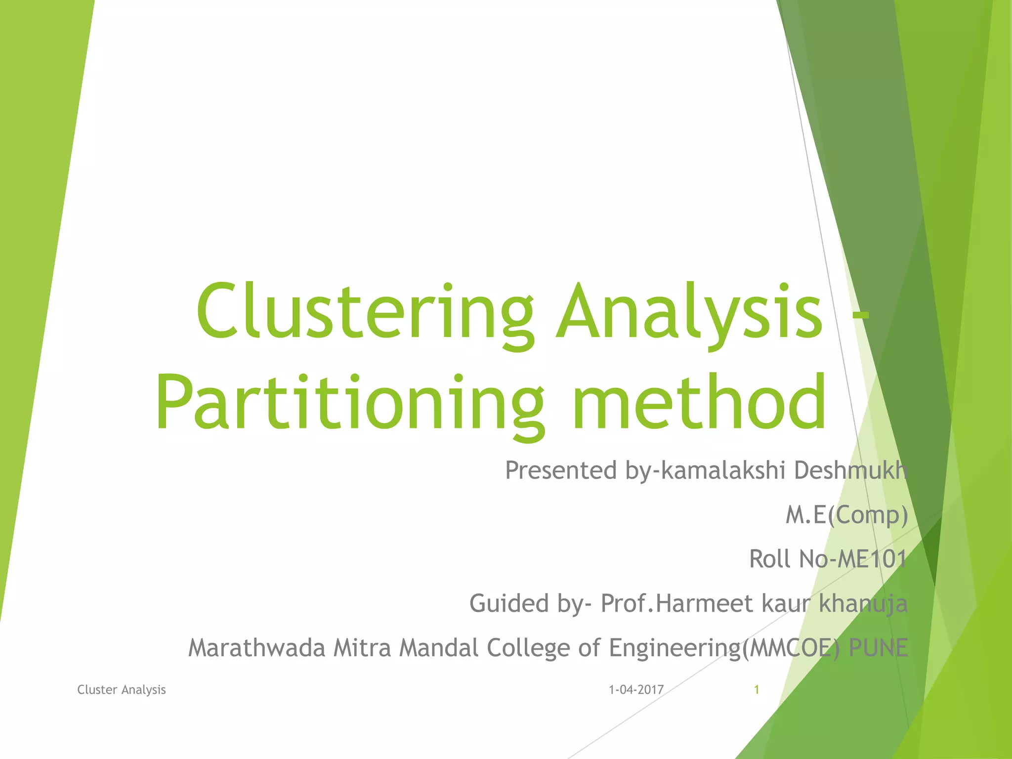Cluster analysis | PPT