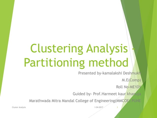 Cluster analysis | PPT