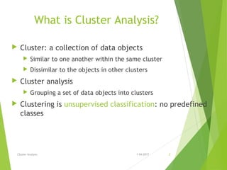 Cluster analysis | PPT