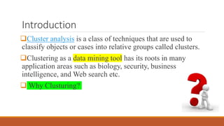 Cluster Analysis Introduction | PPT