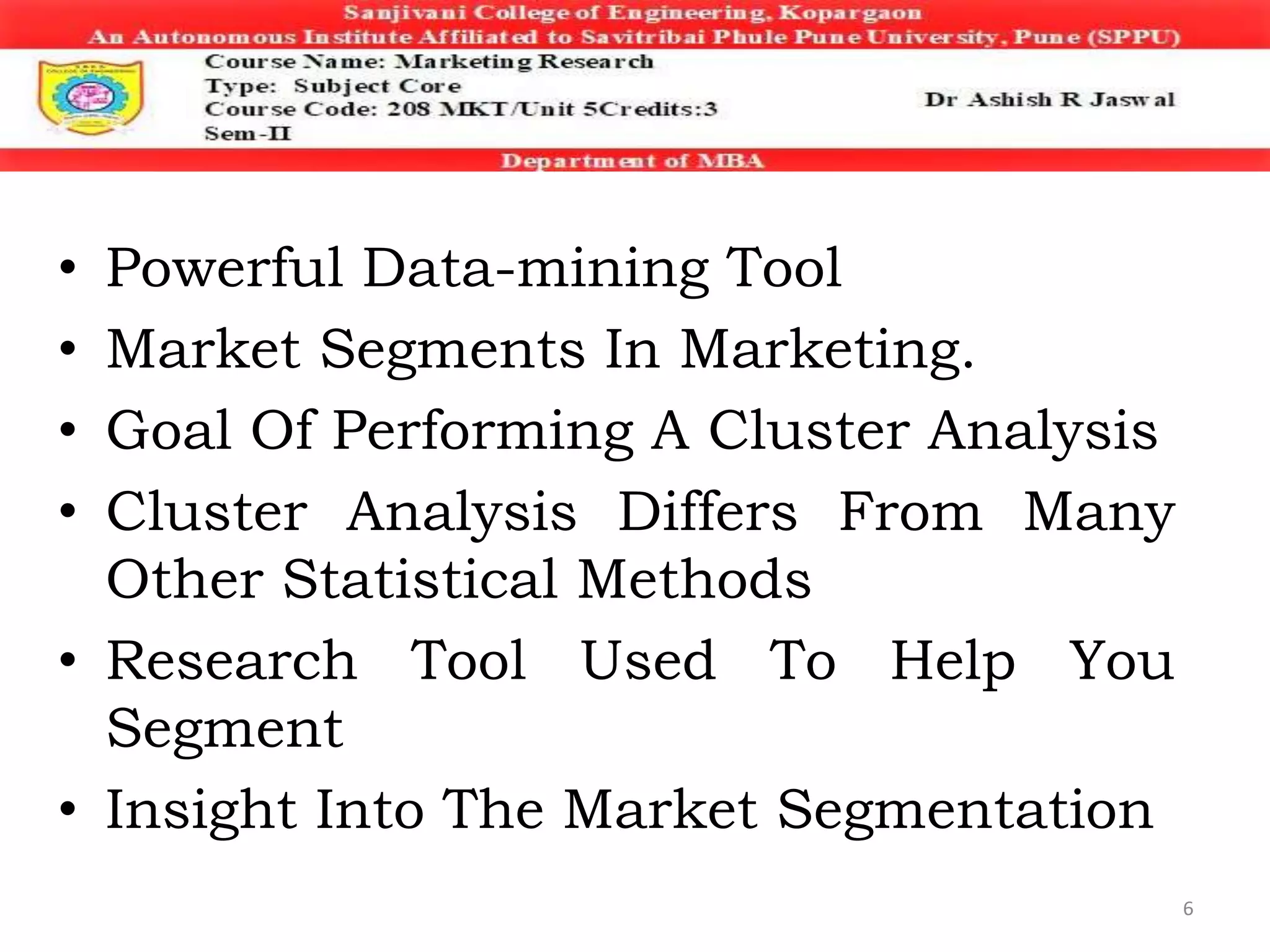 Cluster analysis | PPTX
