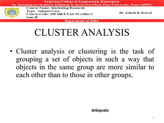 Cluster analysis | PPTX