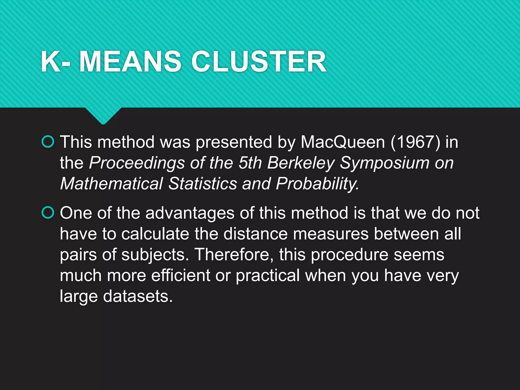 Cluster analysis | PPTX