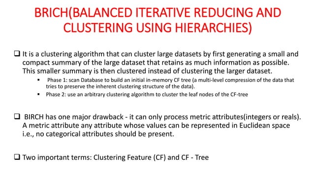 CLUSTER ANALYSIS ALGORITHMS.pptx | Databases | Computer Software and Applications