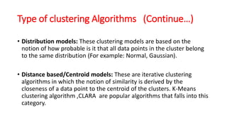 CLUSTER ANALYSIS ALGORITHMS.pptx | Databases | Computer Software and Applications