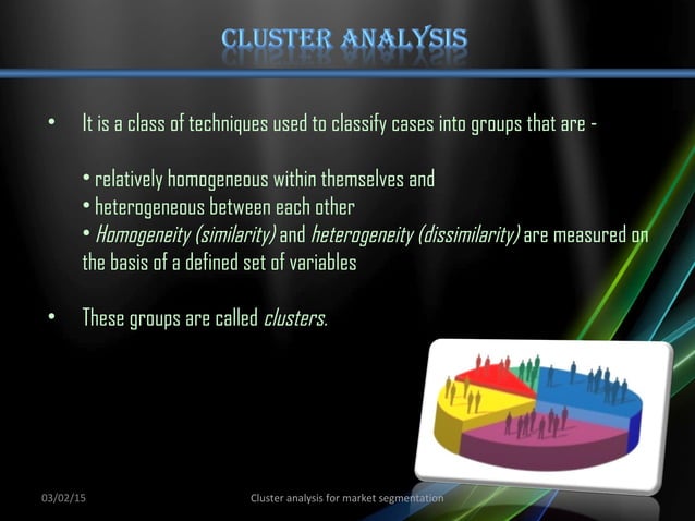 Cluster analysis for market segmentation | PPT | Business | Business ...