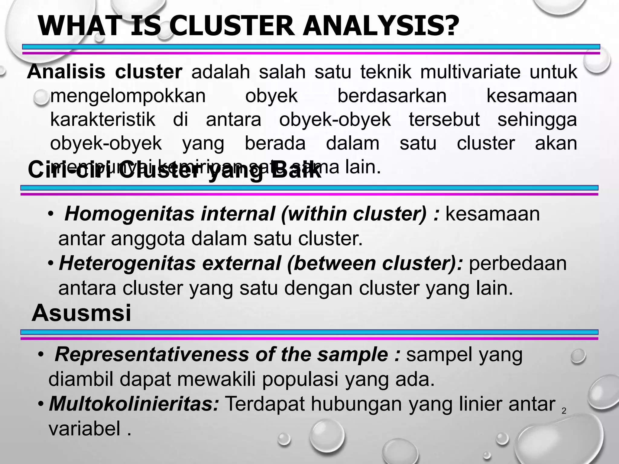 analisis kluster | PPTX