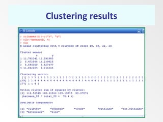 Cluster analysis using k-means method in R | PPT