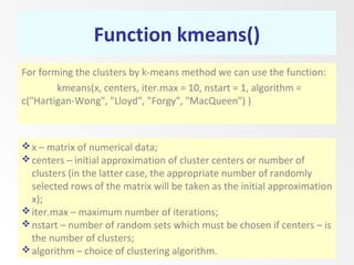 Cluster analysis using k-means method in R | PPT