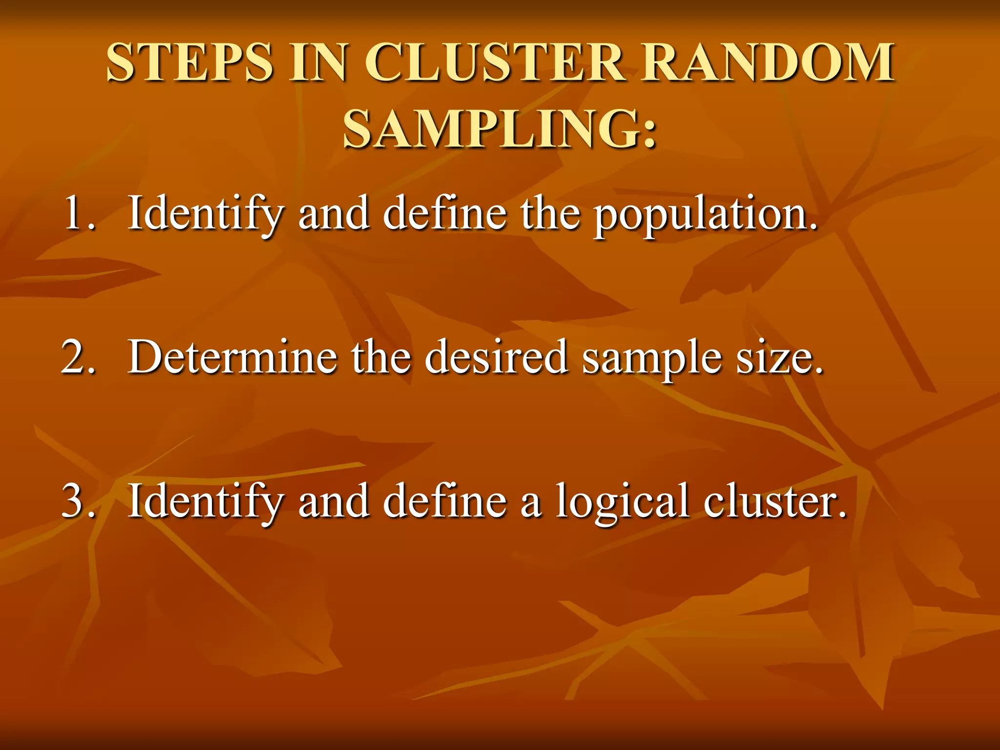 Cluster and multistage sampling | PPTX