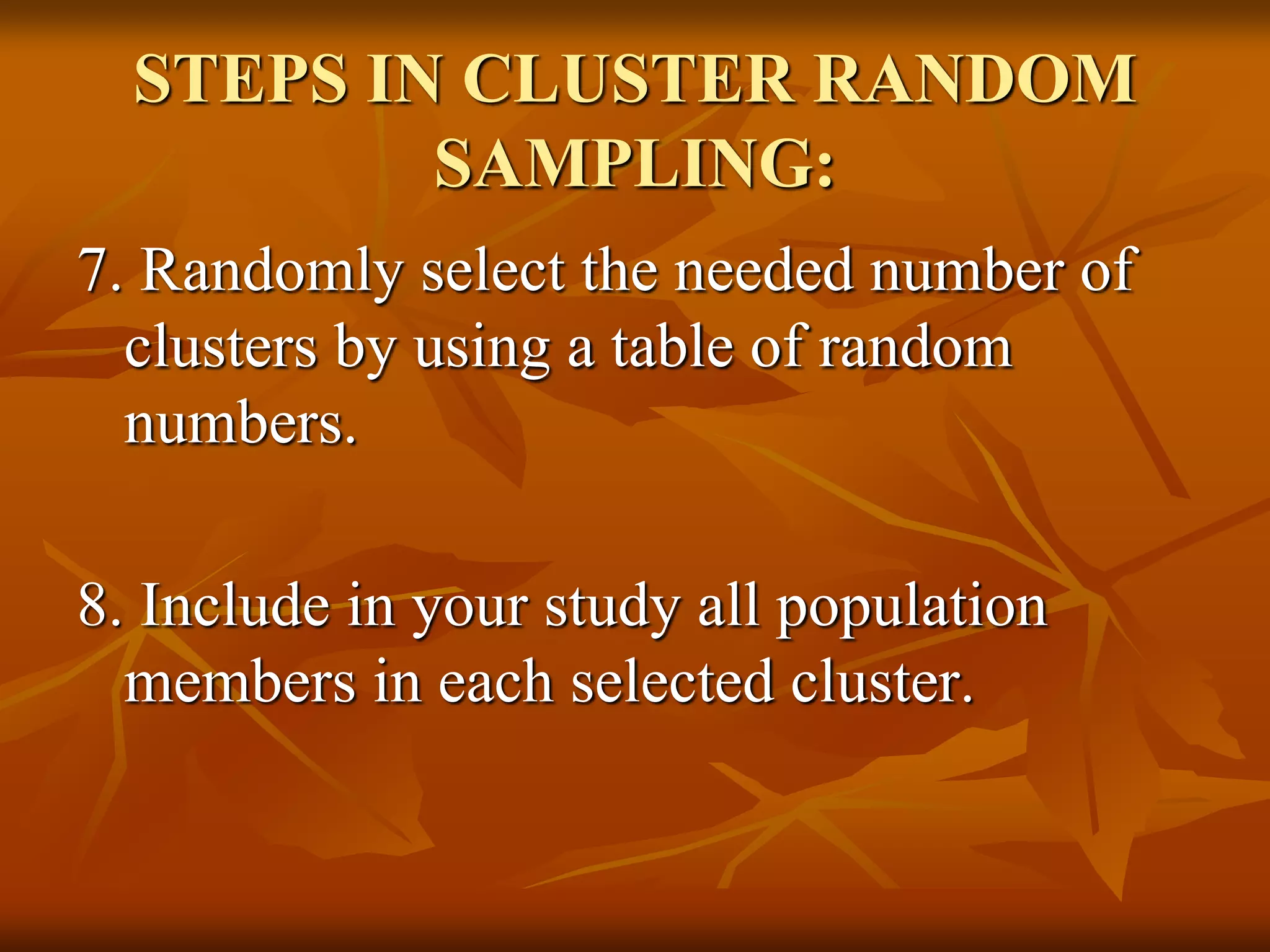 Cluster and multistage sampling | PPTX