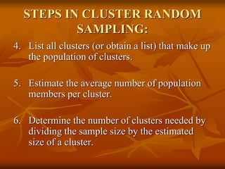 Cluster and multistage sampling | PPTX